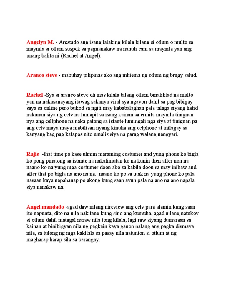 Angelyn M.: - Sya Si Aranco Steve Oh Mas Kilala Bilang Otlum Binaliktad ...