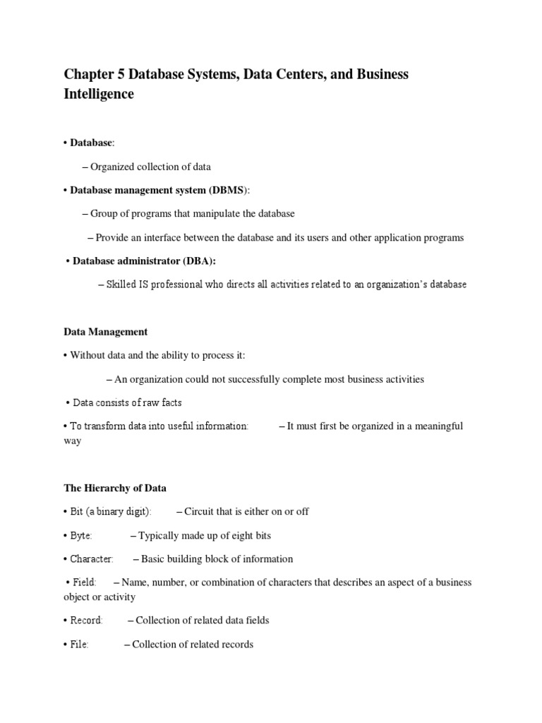 Chapter 5 Database Systems | PDF | Databases | Data Model Chapter 5 Database Systems | PDF | Databases | Data Model