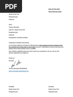 Letter of Appointment and Particulars of The Public Officer | PDF