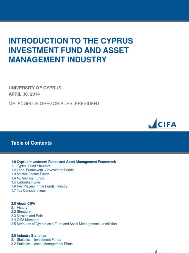 CIFA Presentation 2014 | Download Free PDF | Investment Fund | Investing