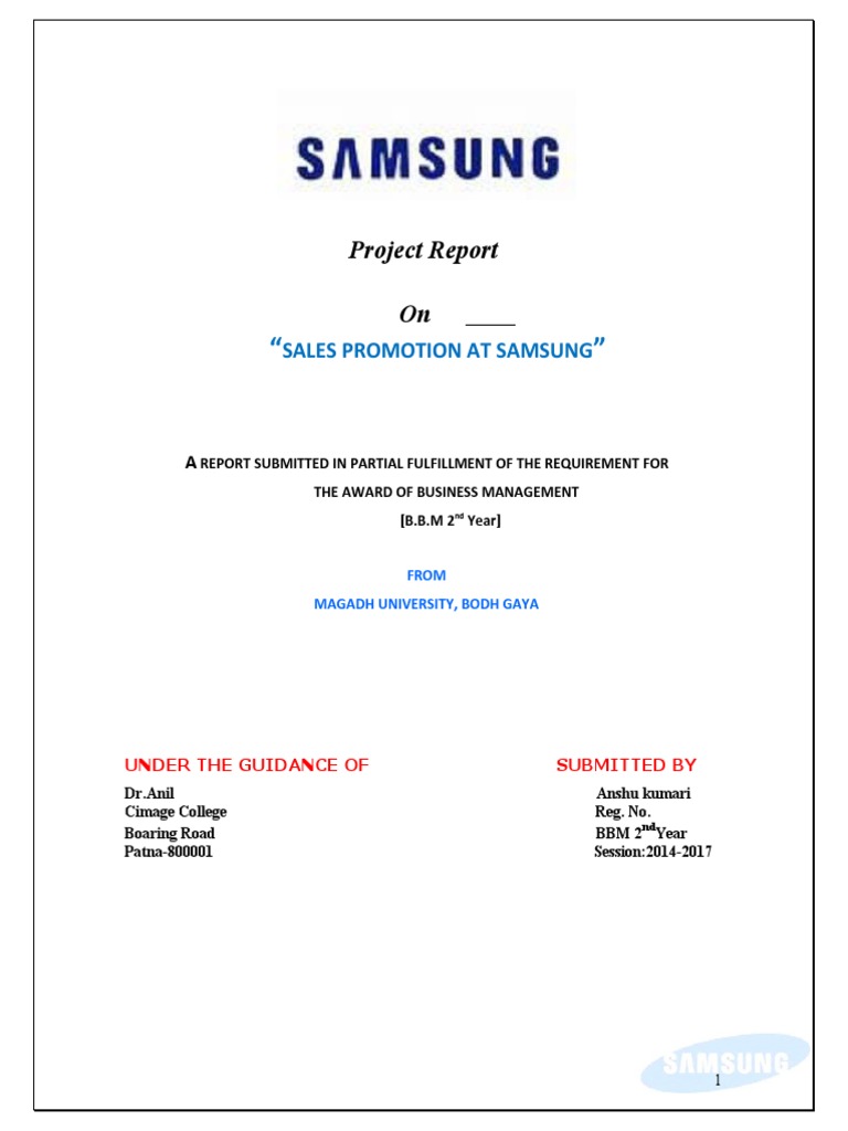Anshu Samsung Project Report | PDF | Mobile Phones | Gsm