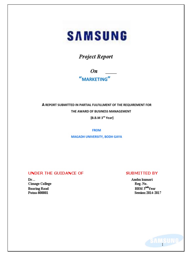 Samsung Project Report | PDF