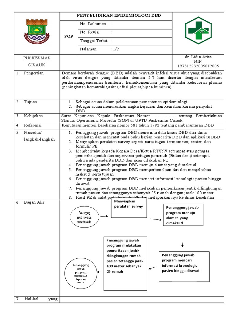 Sop Penyelidikan Epidemiologi DBD | PDF