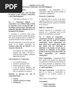 Summary Outline of Revised Corporation Code | PDF | Board Of Directors ...