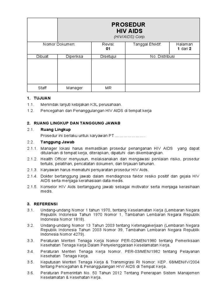 Sop 24 Hiv Aids | PDF