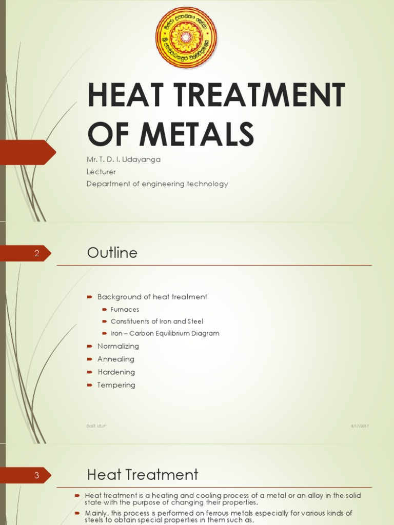 Heat Treatment-Lec Slides | PDF | Heat Treating | Steel