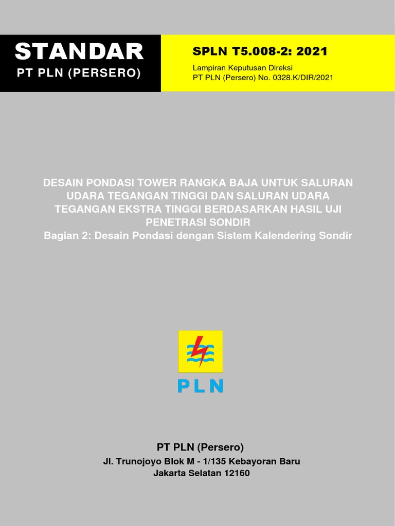 Standar: PT PLN (Persero) | PDF