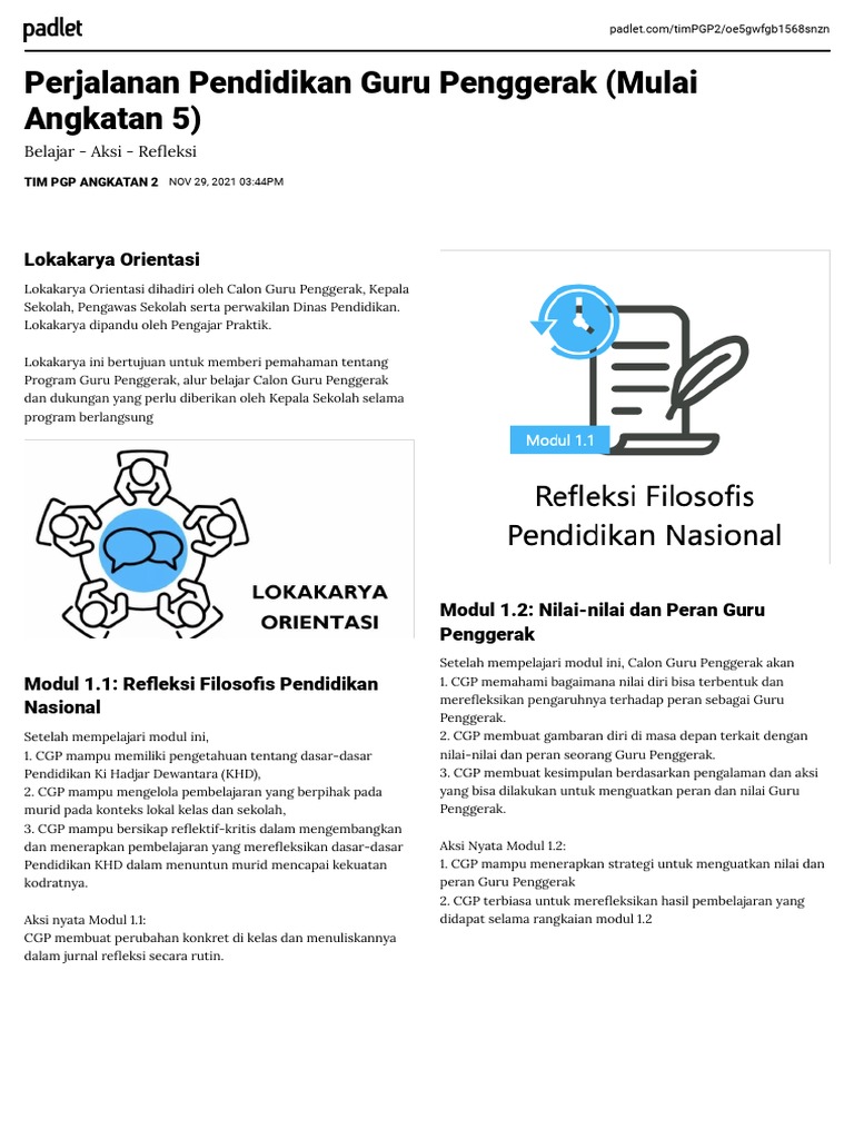 Padlet Guru Penggerak | PDF