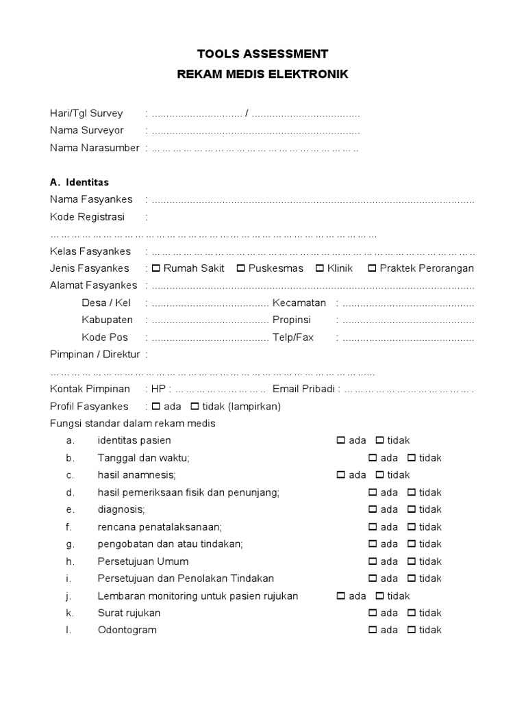 Tools Assessment RM | PDF