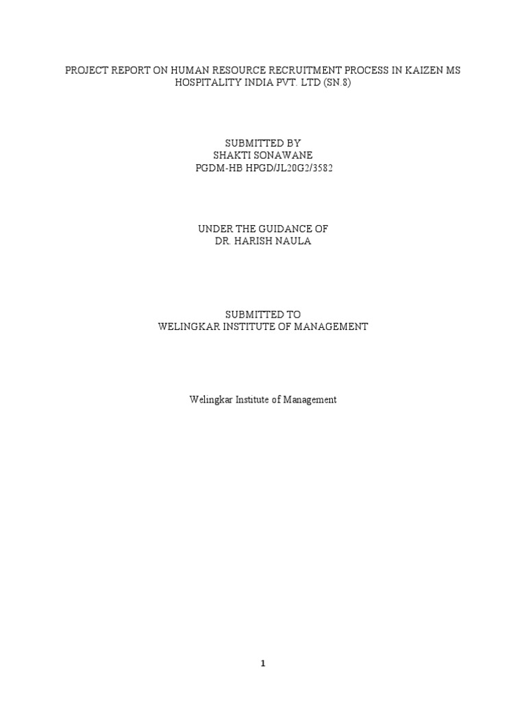 Final Year Project Report HRhshah | PDF | Performance Appraisal ...