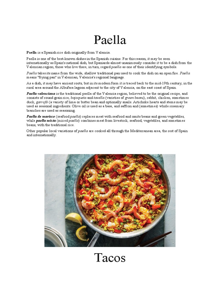 Spanish & Mexican Cuisine Guide | PDF | Burrito | Latin American Cuisine