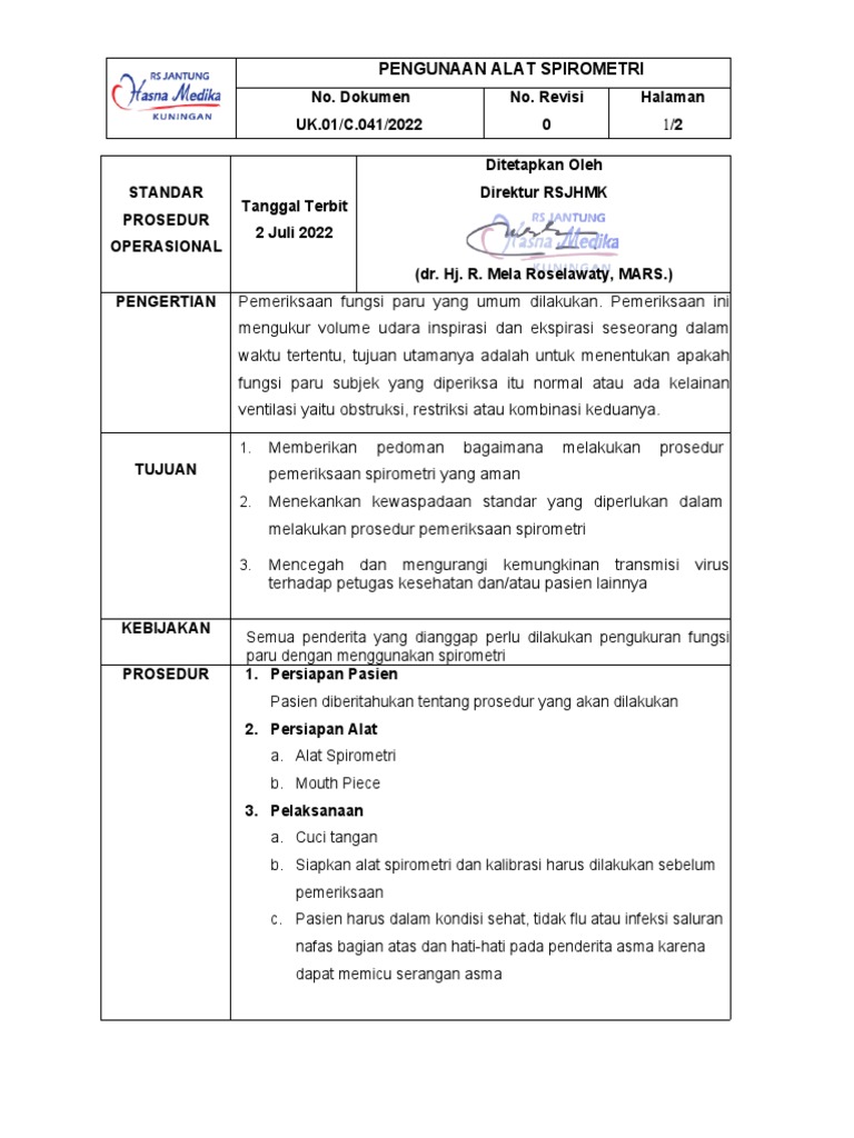 SPO Spirometri Sesuai Format | PDF