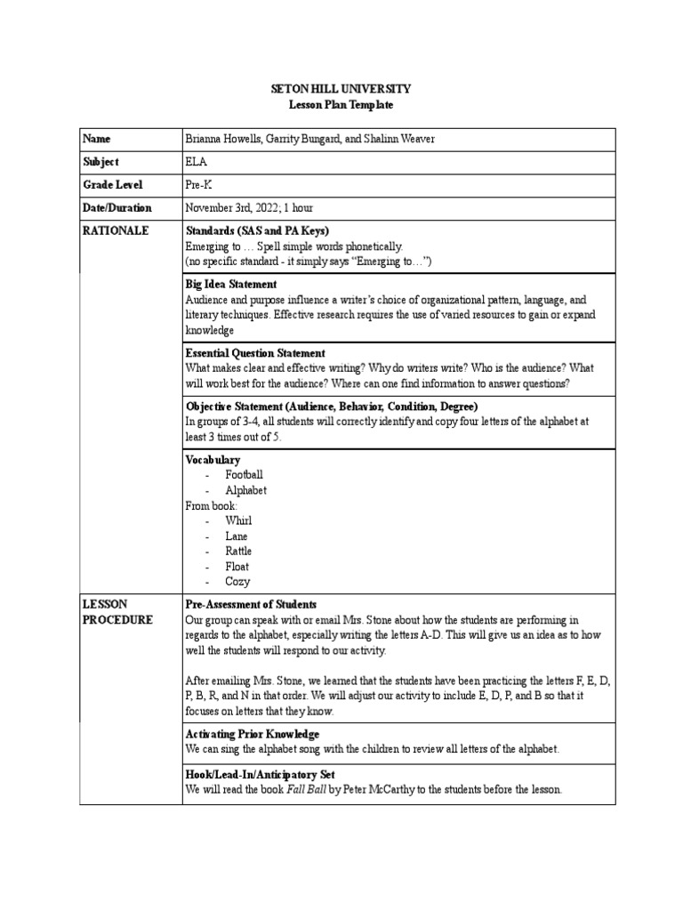 CDC Mini Lesson - Lesson Plan | PDF