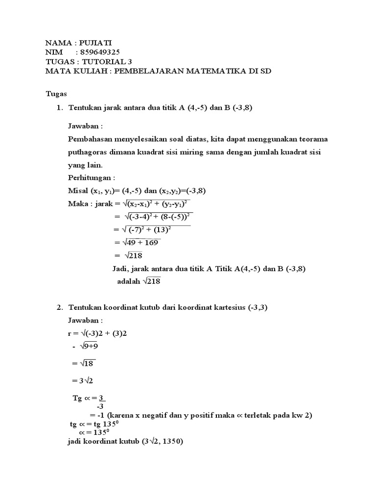 Tugas WAJIB 3 MTK | PDF