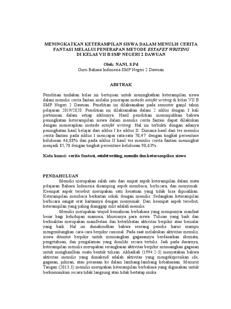 Jurnal PTK Nani | PDF