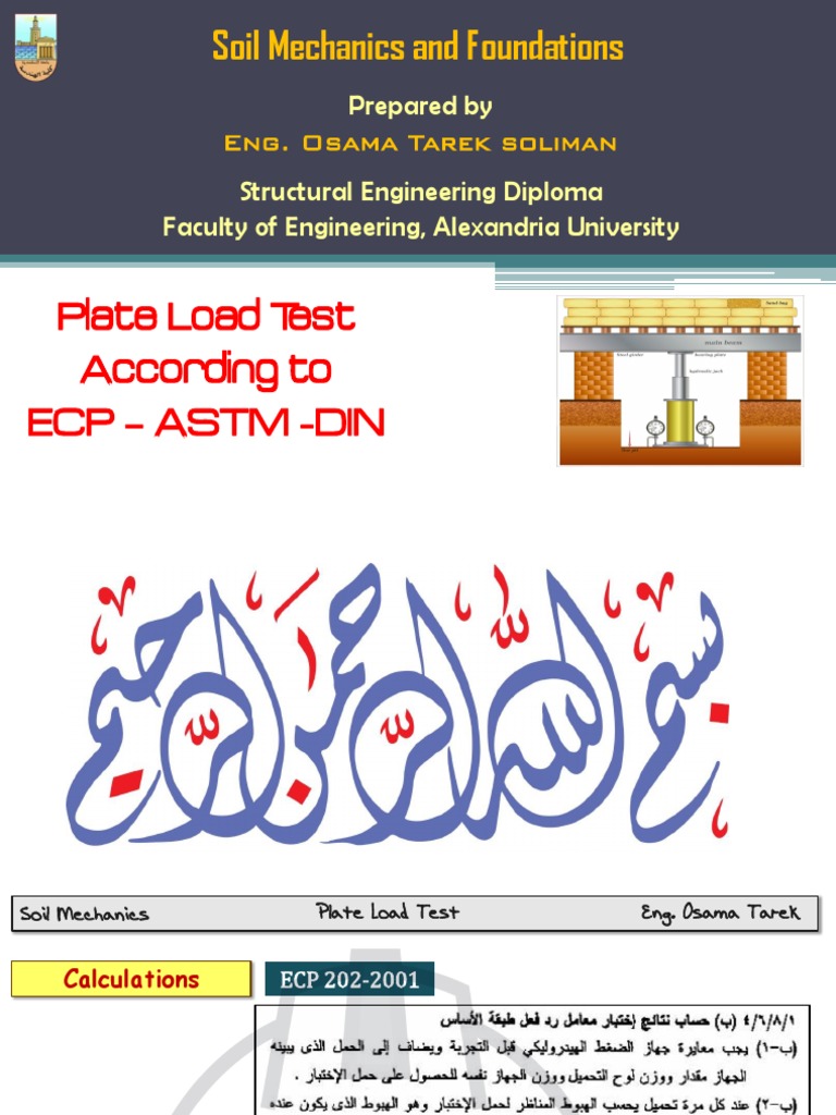 Plate Load Test Calculations | PDF