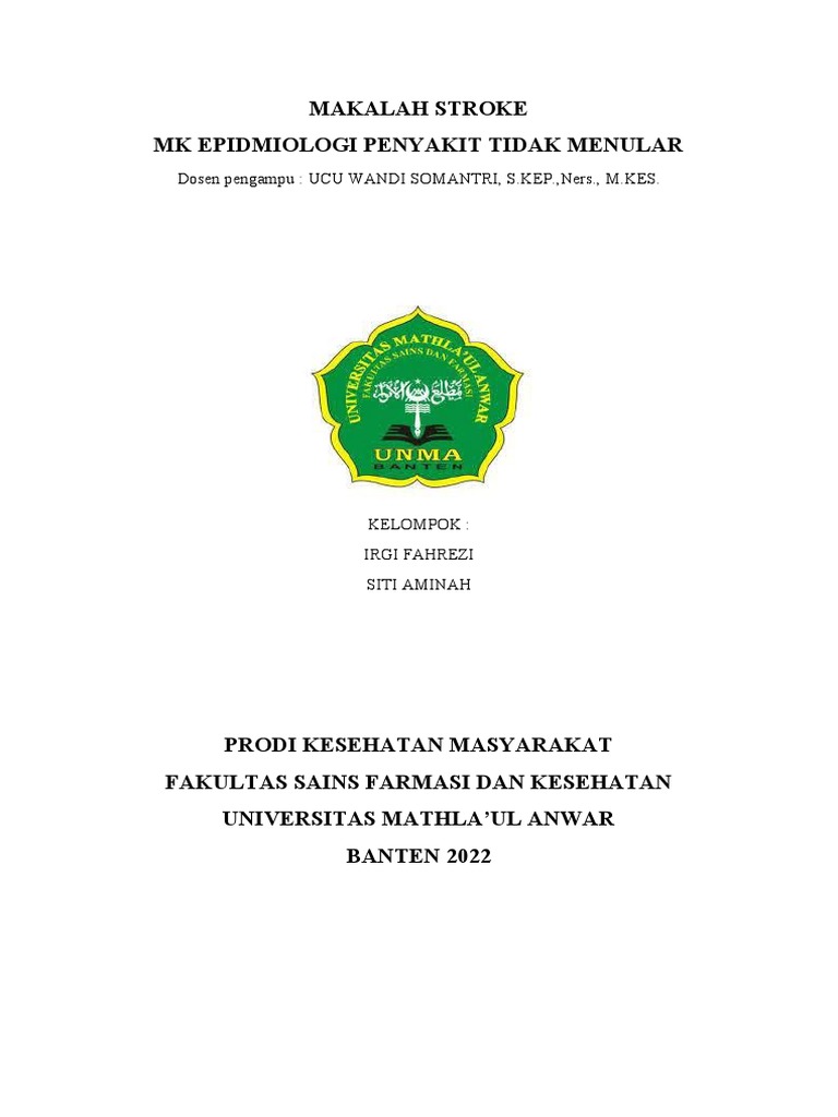 Epidemiologi dan Jenis Stroke | PDF