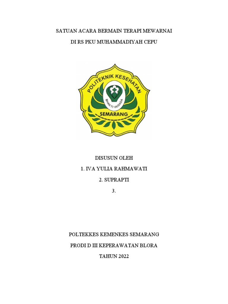 Satuan Acara Bermain Terapi Mewarnai | PDF