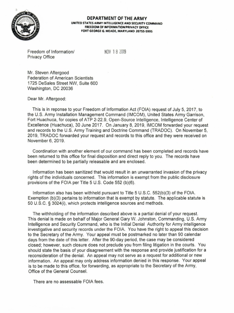 Atp2 22 9 2017 | Download Free PDF | Military Intelligence | Freedom Of ...