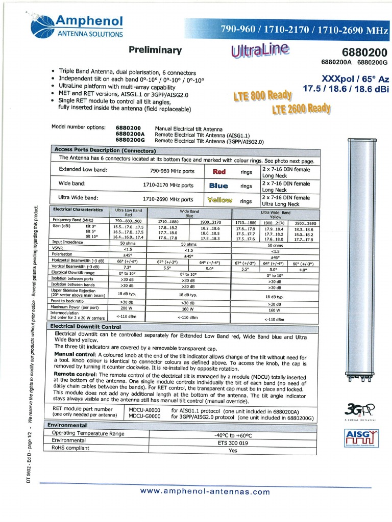 Jaybeam 6880200G | PDF