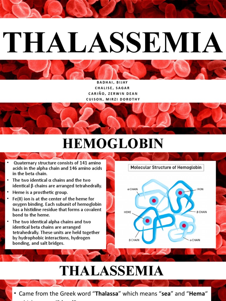 THALASSEMIA | PDF | Hemoglobin | Anemia
