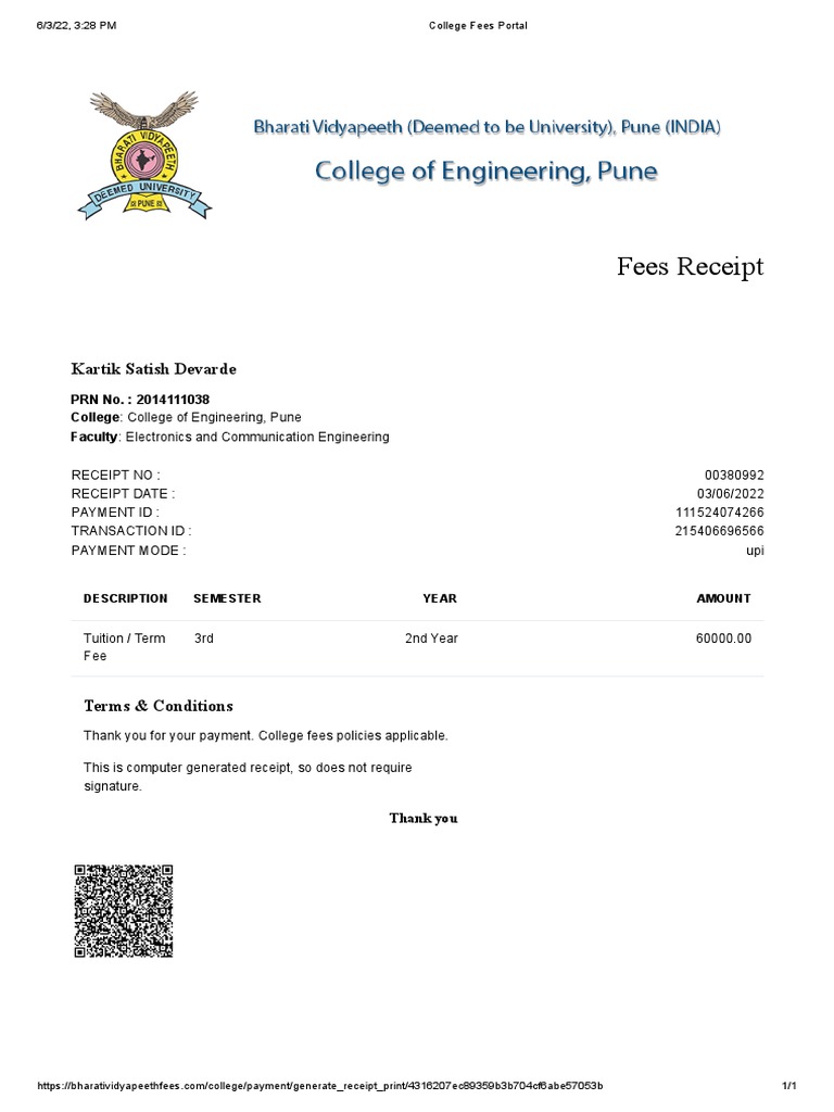 College Fees Portal 1 | PDF