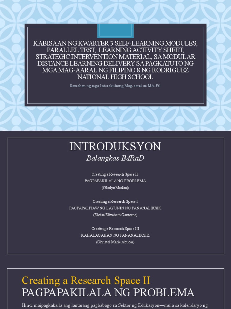 Introduksyon IMRaD | PDF