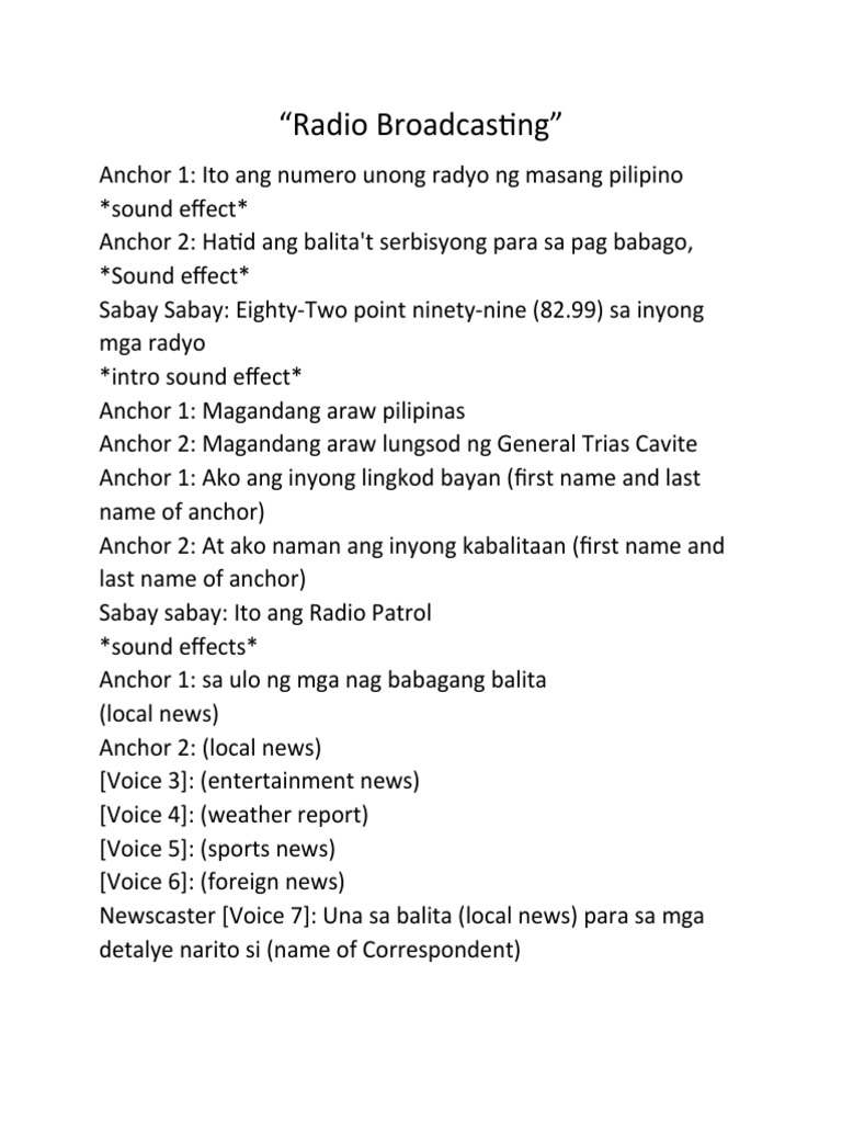 Radio Broadcasting | PDF