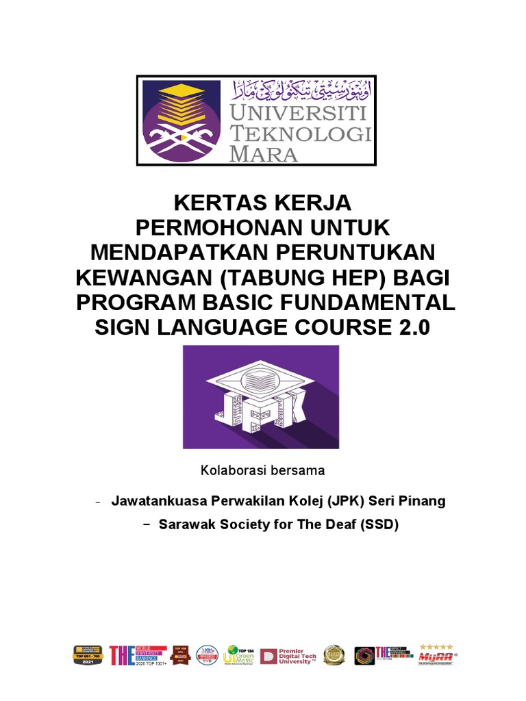 Permohonan Dana Kursus Bahasa Isyarat | PDF