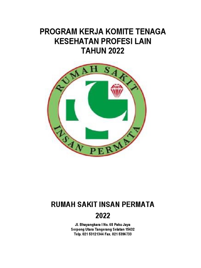 Proker Komite Tenaga Kesehatan Profesi Lain | PDF
