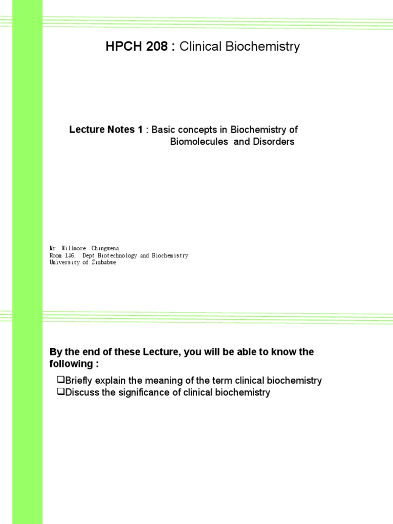 Pch 201 L 1 1 Pdf Biochemistry Chemistry