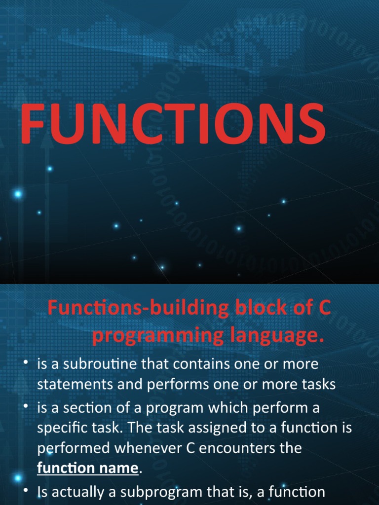 Function Pdf Subroutine Parameter Computer Programming 