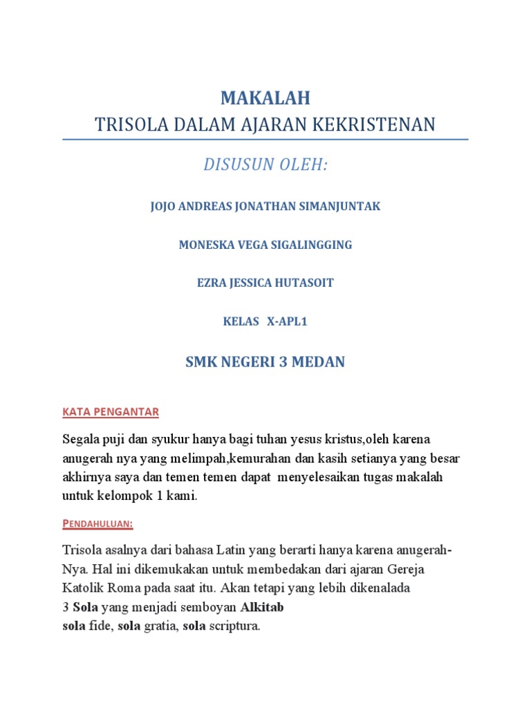 Makalah Agama Kristen Protestan | PDF