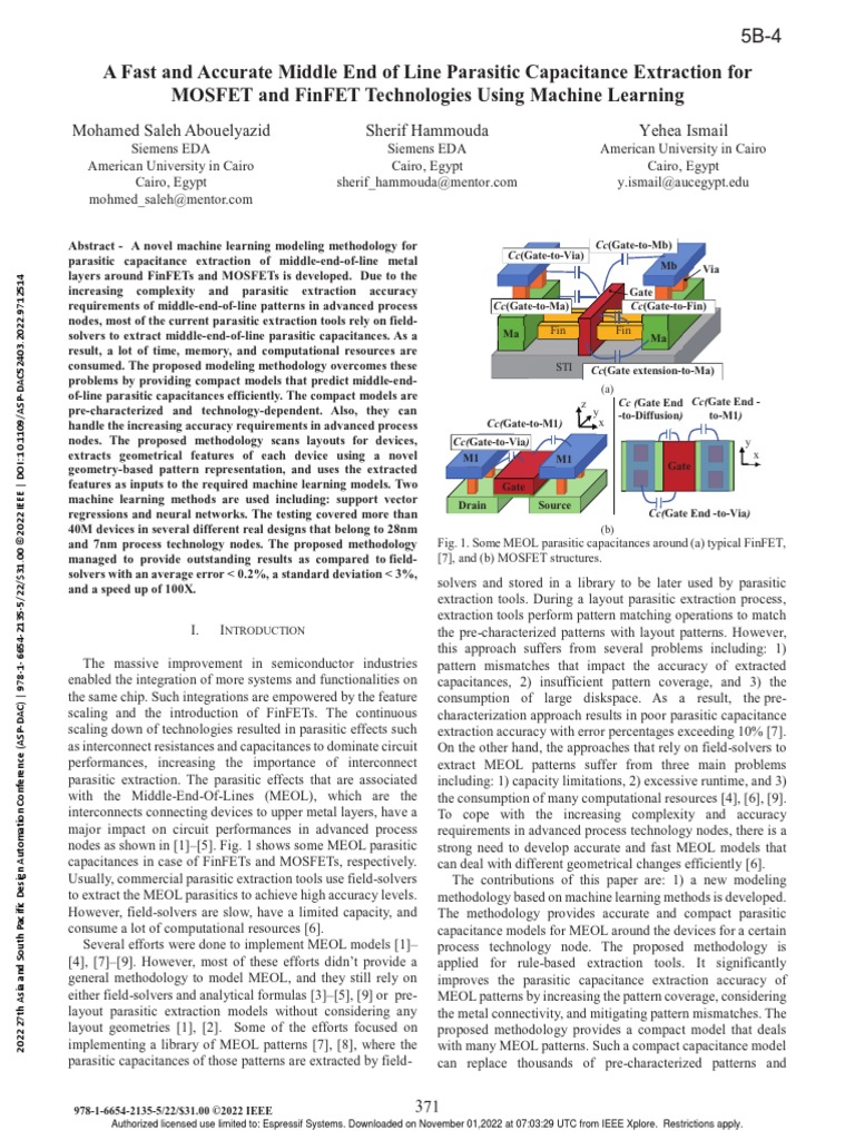 Meol Parest Mosfet Finfet | PDF | Electronics | Electrical Engineering