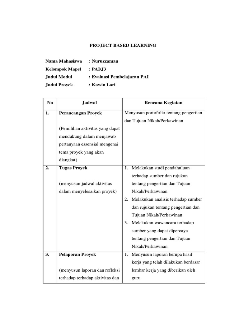Project Based Learning | PDF