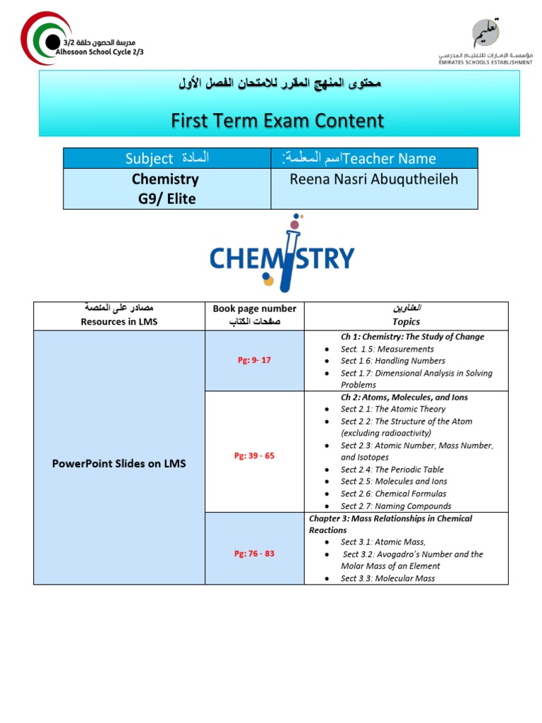 G9 EOT Chemistry & Biology Content | PDF | Chemistry | Molecules