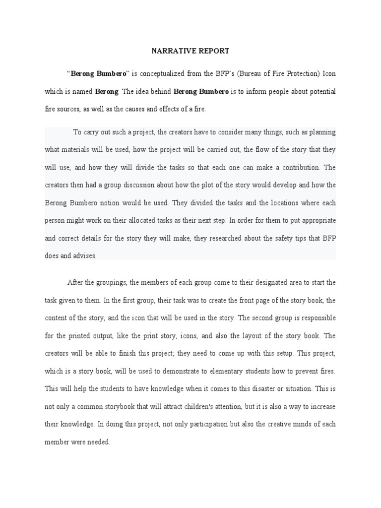 Narrative Report | PDF