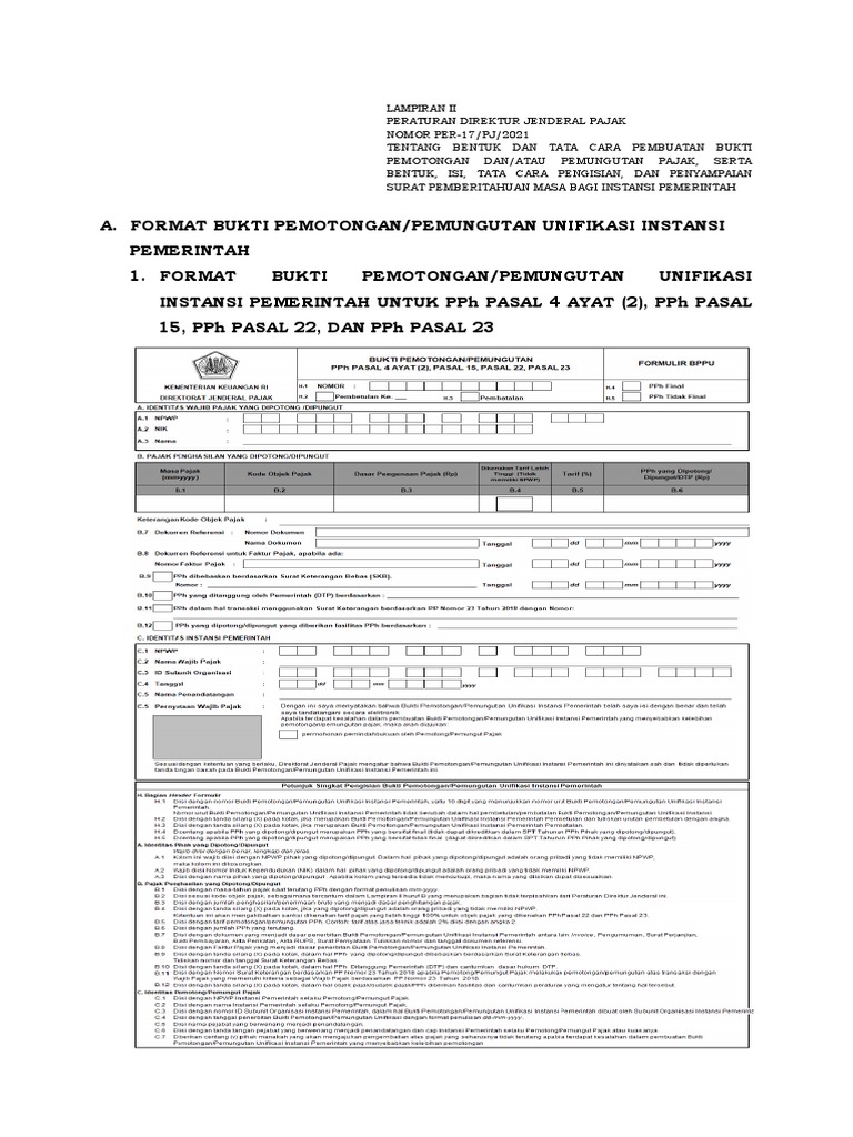 Lampiran Ii Per 17 Pj 2021 Bab Unifikasi New Salinan 20082021 Pdf