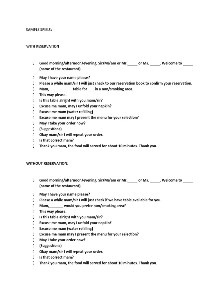 Sample Spiels - Ms Espiritu | PDF