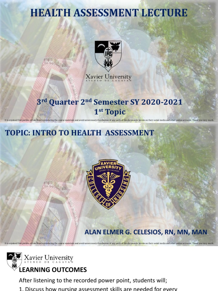 Week 2 - Intro To Health Assessment | PDF | Nursing | Medical Diagnosis
