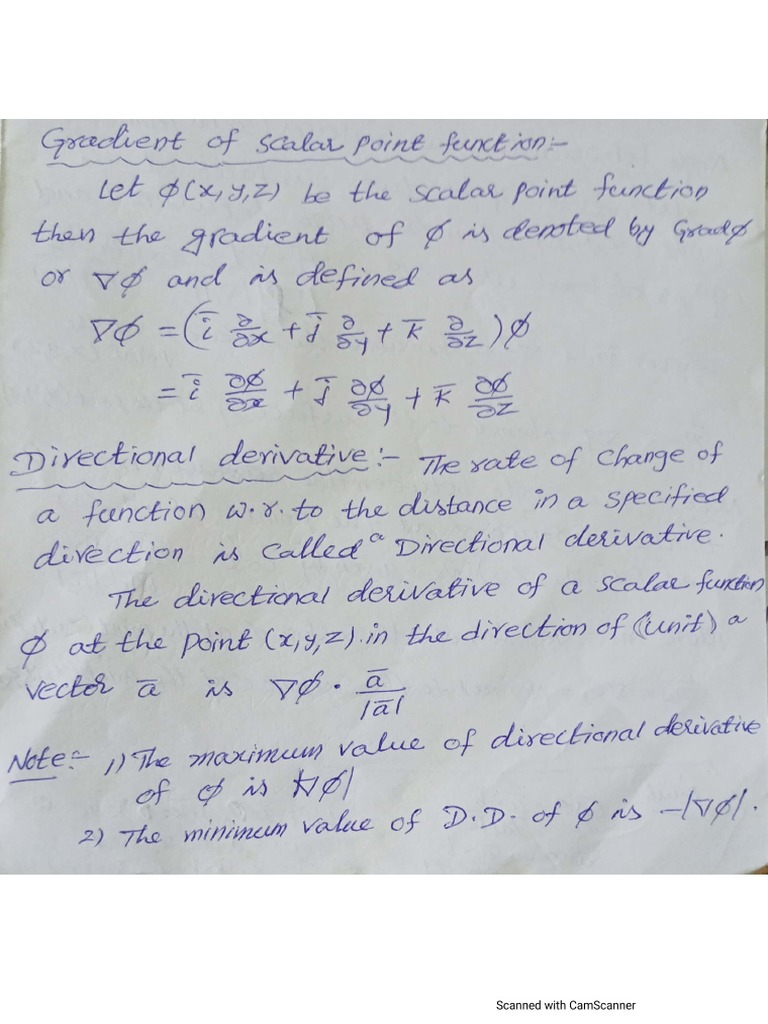 Vector Calculus Gradient | PDF