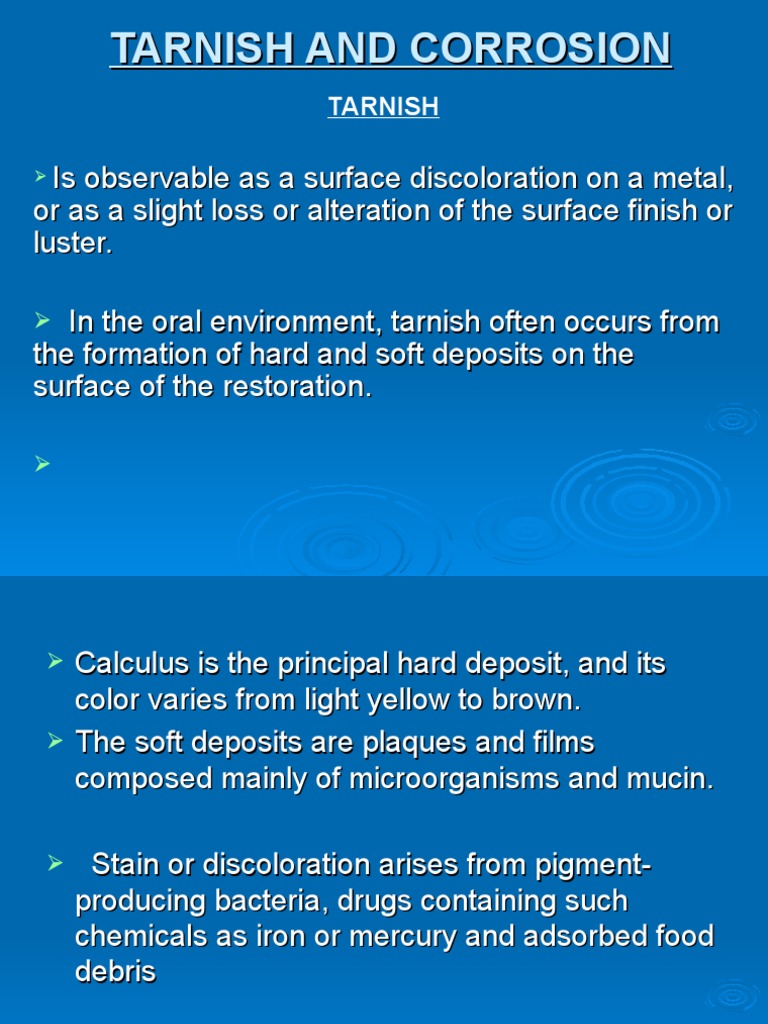 Tarnish & Corrosion | PDF | Corrosion | Metals