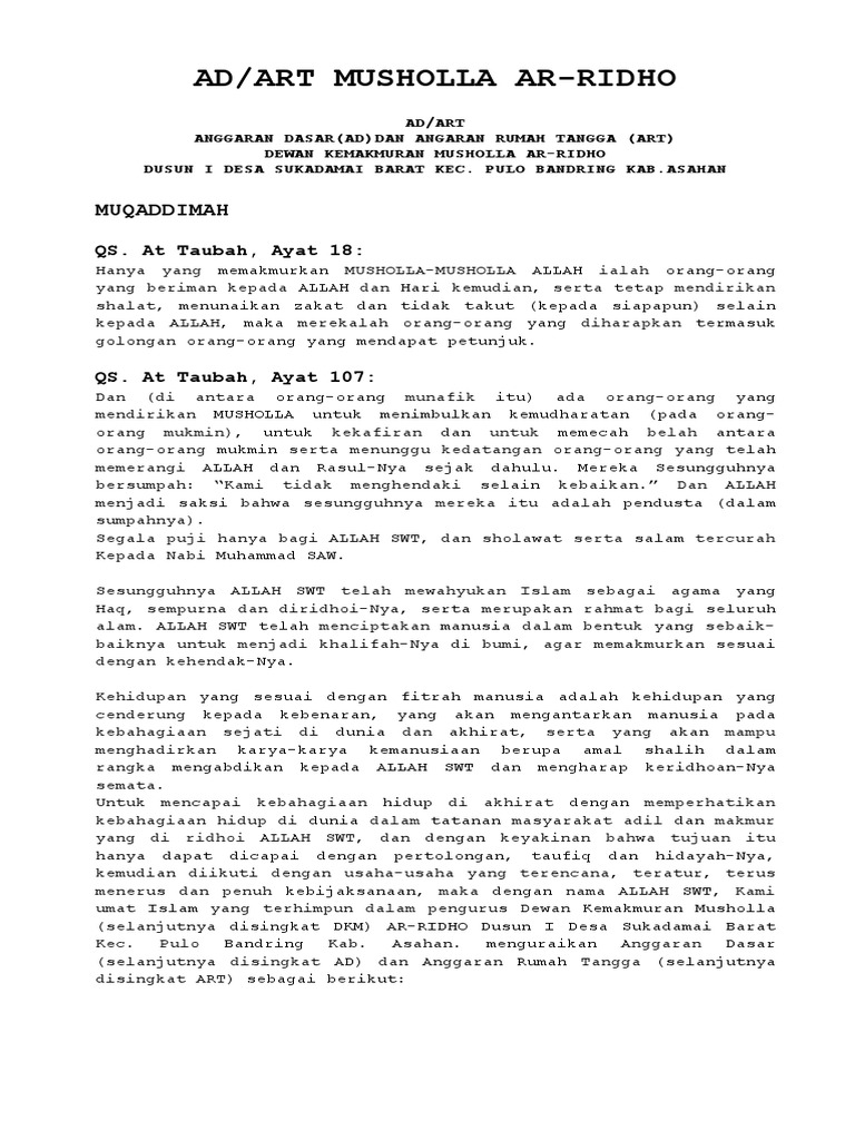 Ad Art Ar Ridho | PDF
