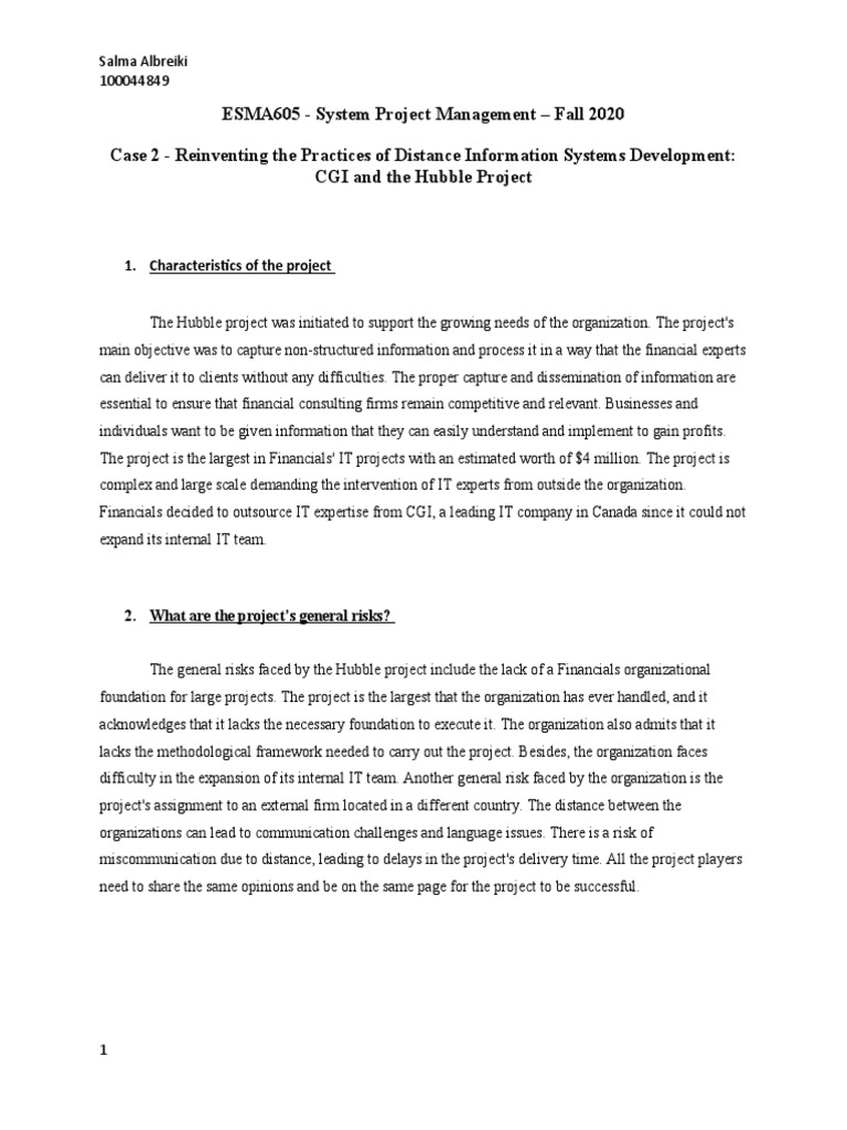CGI and Hubble Project Analysis | PDF