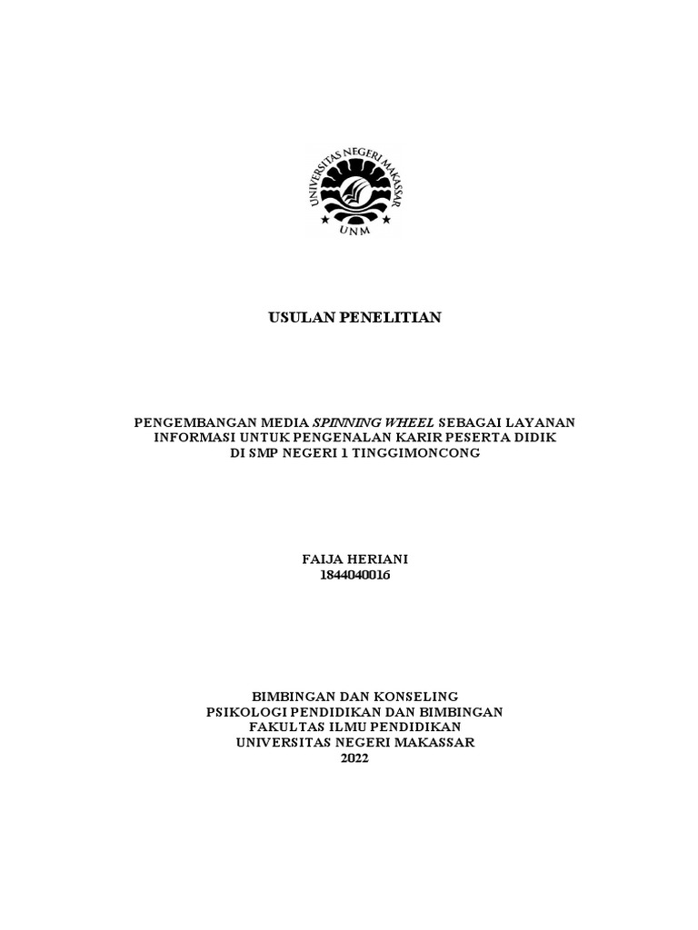 Proposal Penelitian - Revisi Sempro (Repaired) | PDF