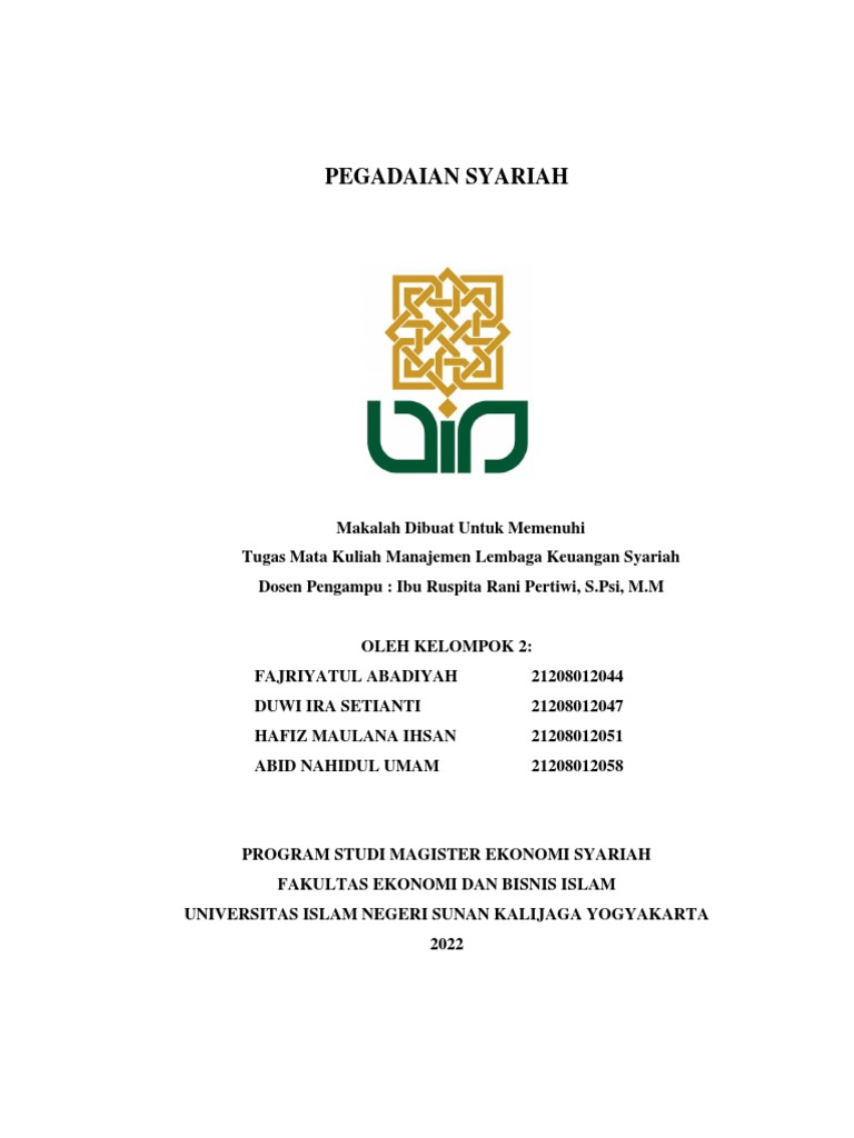 Struktur Organisasi Pegadaian Syariah | PDF