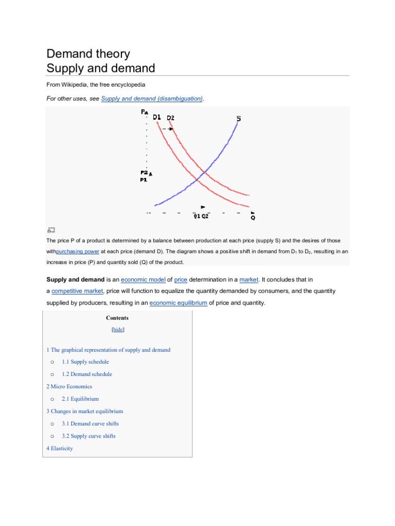 Demand Theory | PDF | Supply And Demand | Supply (Economics)
