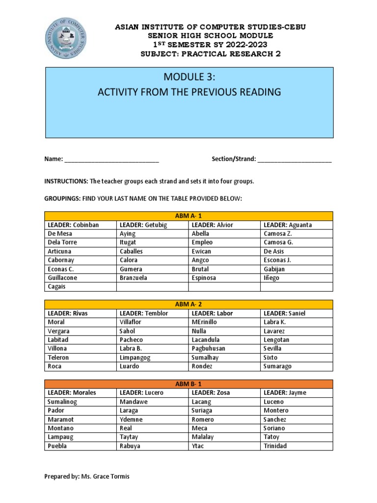 PRR2 Module3 | PDF | Scientific Method | Methodology