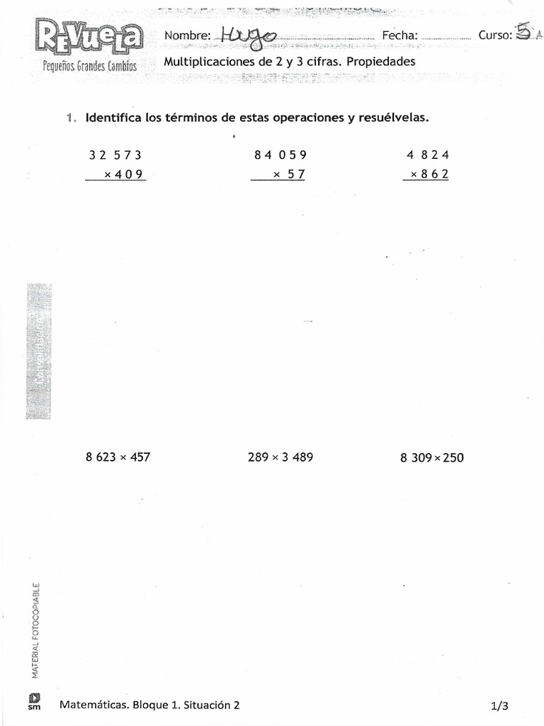 Repaso Revuela Mates Propiedades 5º | PDF