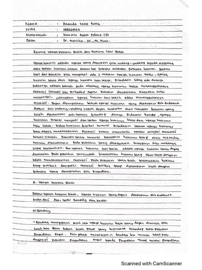 Ananda Sesio Putra - HAP RESUME | PDF